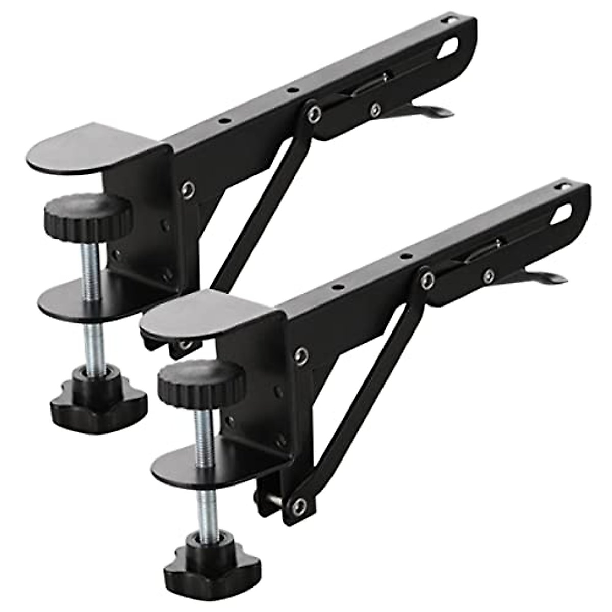 Housoutil 1 Set Foldable Bracket Desk Tray Computer Mount for Desk PC Keyboard Desk Keyboard Tray Keyboard Holder Computer Desk with Keyboard Tray Computer Desk Extender Bracket Fold Extend