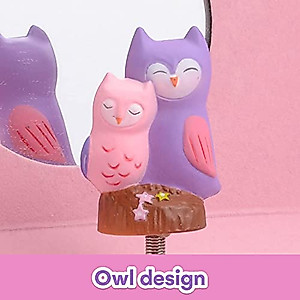 Jewelkeeper Girl's Musical Jewelry Storage Box with Spinning Owls, Woodland Design, Twinkle Twinkle Little Star Tune