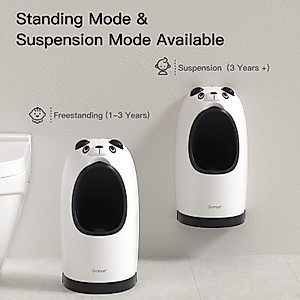 Potty Training Urinal for Boys, Lovely Bear Toddler Training Toilet with Removable Potty for Boys 1 to 6 Years, CPSC Certified,Height Adjustable (with Flushing Sound)