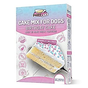 Puppy Cake Dog Birthday Cake Mix 6 Flavors - Cake Mix for Dogs, Icing Mix, Bake or Microwave, Made in USA, All Natural Fluffy & Moist Dog Cake Mix
