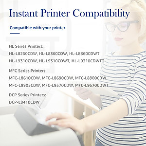 STAROVER Compatible Toner Cartridge Replacement for Brother TN433 TN 433 431 TN433BK TN431 TN431BK for HL-L8360CDW MFC-L8900CDW HL-L8260CDW HL-L8360CDWT MFCL8610CDW MFCL9570CDW Printer (1BK,1C,1M,1Y)