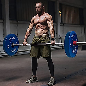 SPART Color Coded Olympic 2-Inch Rubber Bumper Plate 190LB Set, Weight Plate with Stainless Steel Insert Hub for Strength Training, Weightlifting and Crossfit