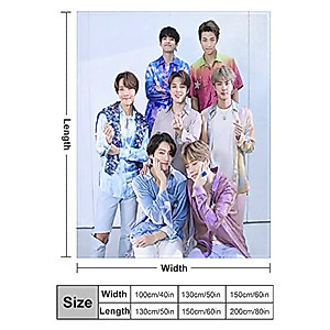 Super Soft Blanket Throw Merchandise Flannel Comfortable Blankets Bedding for Kids Adults Gifts Bed Living Room All Season 50"X40"