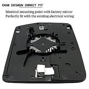 Driver Left Side Heated Mirror Replacement for 2011 2012 2013 2014 Ford F150 Blind Spot Mirror Glass - Side View Heated Convex Mirror Glass with Rear Holder BL3Z-17K707-E
