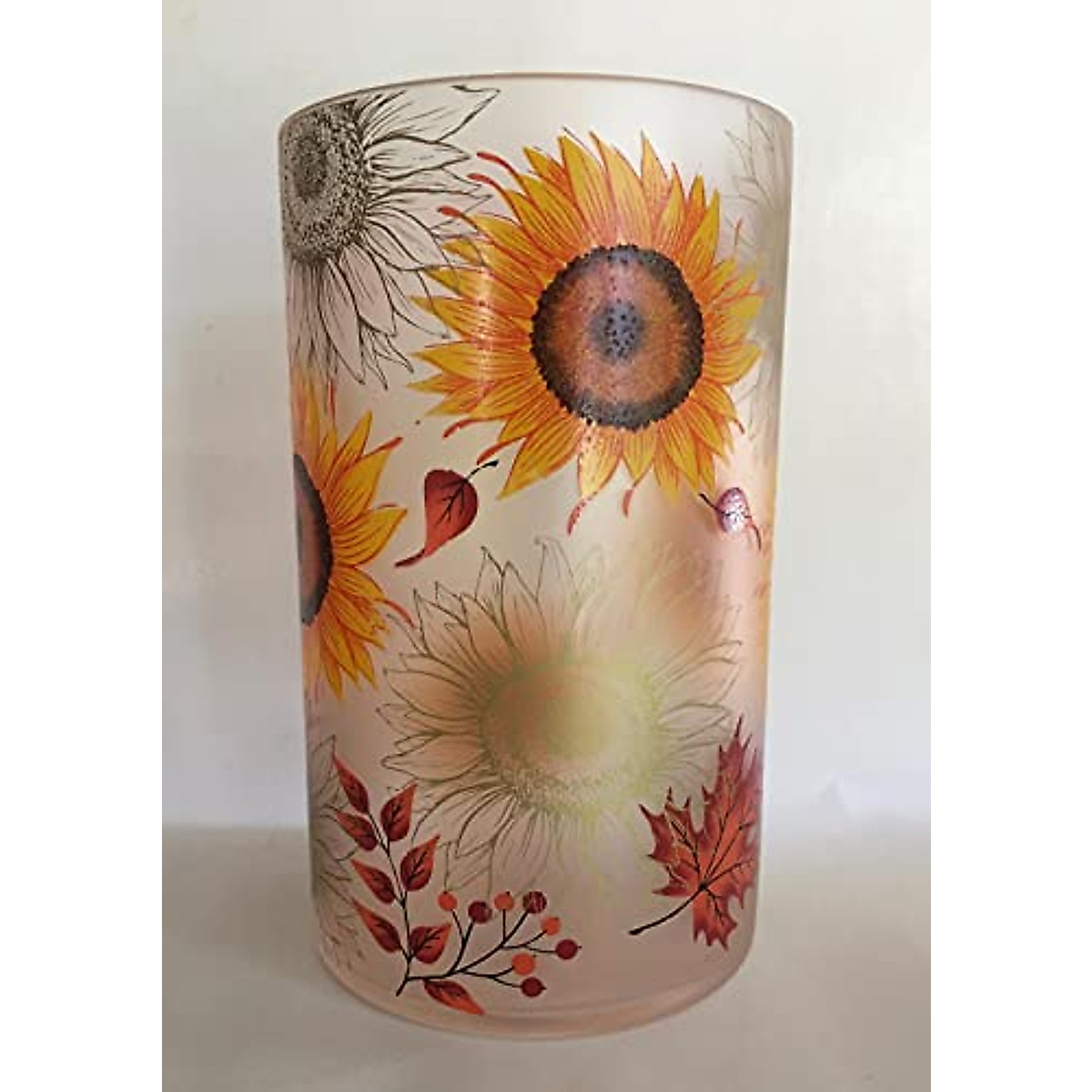 Yankee Candle Fall Sunflowers Large Glass Jar Candle Holder