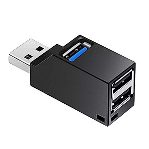 3 Ports USB 3.0 HUB, USB3.0 to USB3.0 2USB2.0 for PC Laptop Notebook Tablet (Black)