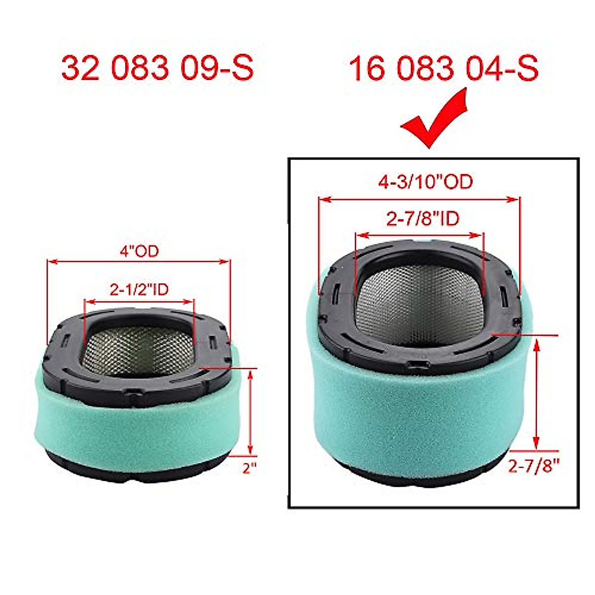 Savior 16-083-04-S Air Filter 16-083-05-S Pre Cleaner 52-050-02-S Oil Filter for Kohler 16 083 04S 1608304-S EZT715 EZT725 EZT740 KT610 KT620 KT715 KT725 KT730 ZT720 Kohler 7000 Series Air Filter