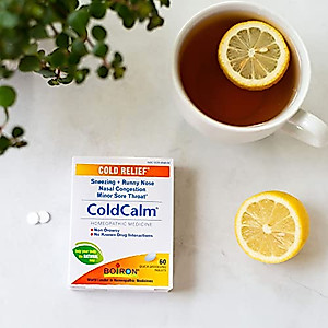 Boiron ColdCalm Tablets for Relief of Common Cold Symptoms Such as Sneezing, Runny Nose, Sore Throat, and Nasal Congestion - Non-Drowsy - 60 Count