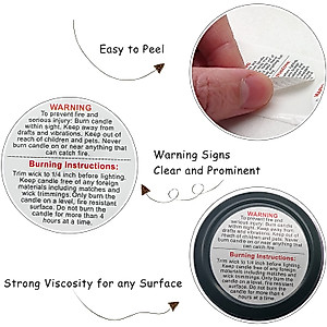 1500 Pcs Candle Warning Labels,1.5inch Candle Jar Container Stickers, Candle Safety Stickers for Candle Making DIY Candle Jars