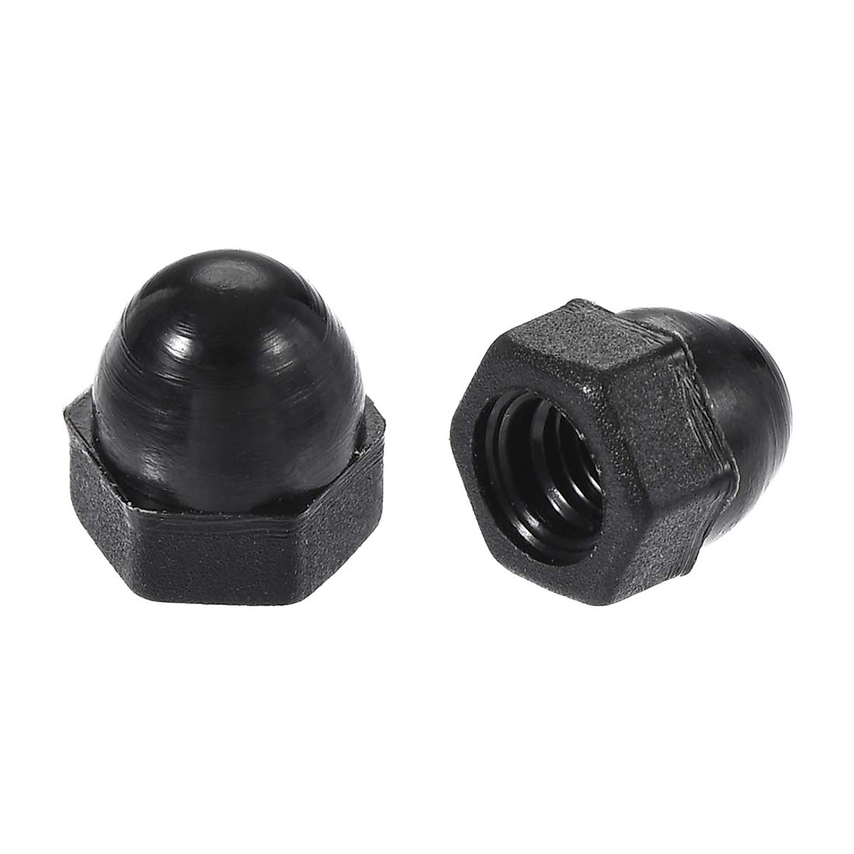 uxcell M3 Female Thread Nylon Hex Domed Cap Acorn Nut Black 100pcs