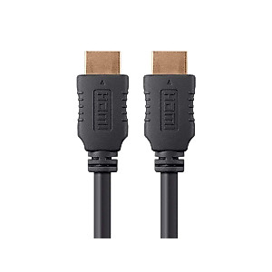 Monoprice 4K High Speed HDMI Cable - HDMI 2.0, 4K@60Hz, HDR, HDR10, Dolby Vision, 18Gbps, YUV 4:4:4, 28AWG, With Ferrite Cores, 4 Feet, Black
