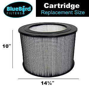 BlueBird Filters Replacement HEPA Filter & Carbon Pre Filter Kit For Honeywell 50250 50250-S OEM Part Number 24000 (1 HEPA + 3 Carbon Pre-Filter)