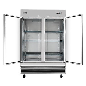 KoolMore RIF-2D-GD Commercial Upright, Freezer Double Door, Stainless Steel