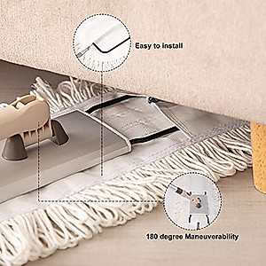 Eyliden 36" Professional Industrial Dust Mop, Commercial Cotton Dust Mops Broom, Telescopic Handle Residential Commercial Floor Cleaning Tools for Home Mall Hotel Office Garage Dust Mop (Brown, 36")