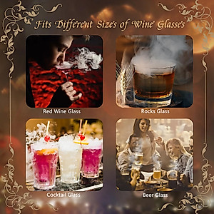 Cocktail Smoker Kit with Torch, Old Fashioned Whiskey Smoker Kit, Bourbon Drink Smoker Infuser with Wood Chips, Valentines Day Fathers Day Birthday Gifts for Men Dad Husband Boyfriend(Without Butane)