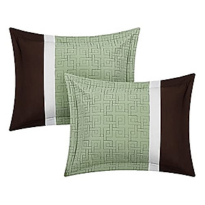 Chic Home Pisa 16 Piece Bed in a Bag Comforter Set, King, Brown,CS1131-AN