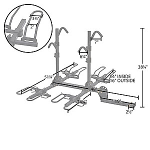 ELEVATE OUTDOOR Hitch Platform Bike Rack for RVs - 4 Bike