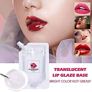 Skynest Lip Gloss Base, DIY Lip Gloss Moisturizing, Non-Sticky, Vegan Lip Makeup Oil(1Pack 50ML+3 Packs 20ML)