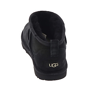 UGG Unisex-Child Classic Ultra Mini Boot, Black, 4