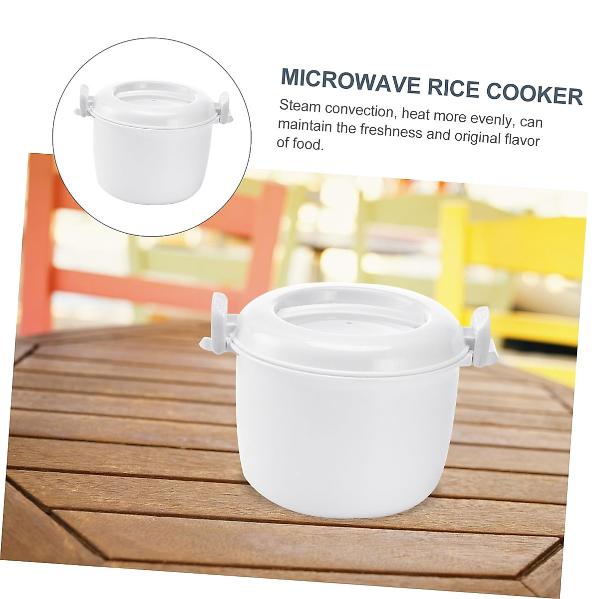 RORPOIR Rice Cooker Rice Maker for Microwave Food Storage Bowl Microwave Bowl with Lid Microwave Rice Pots Microwave Rice Cooking Microwave Steamer Basket Travel Pasta Insulation Plastic