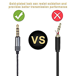 Saipomor Replacement Audio Cable HD212 Cord Compatible with Sennheiser HD202 HD497 HD437 HD447 HD212 pro, EH250 EH350 Headphones