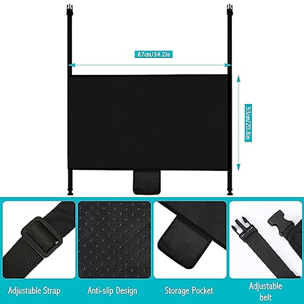 DINGET Toddler Airplane Bed - Airplane Seat Extender for Kids for Leg Rest & Lie Down Kids Airplane Travel Bed Essentials for Flying Sleeping