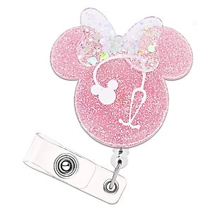 Nurse Badge Reel Cute Funny Pink Name Tag ID Clip Retractable Holder for Nurses Medical Assistant Accessories Pharmacy Nursing Student RN CNA ER Hospital Work for Grad Gift