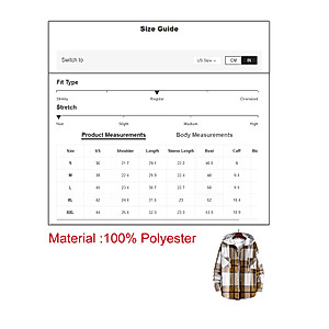 OYOANGLE Men's Casual Plaid Flannel Jacket with Hoodie Long Sleeve Button Down Shirt Brown Check L