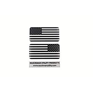 Black Ops Reflective USA Flag Hard Hat Stickers - Engineer Grade - 1" x 2" - Qty 2 - Made in The USA