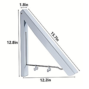 DOMWATER Retractable Clothes Rack - Wall Mounted Folding Clothes Hanger Drying Rack for Laundry Room Closet Storage Organization (2 Racks, White)