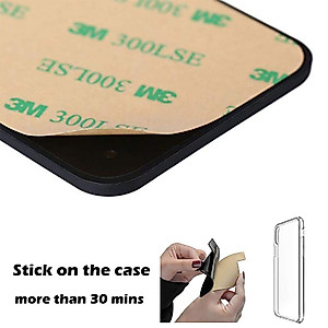 Obbii Metallic Gold PU Leather Card Holder for Back of Phone with 3M Adhesive Stick-on Credit Card Wallet Pockets for iPhone and Android Smartphones (Silver)