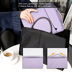 17 17.3 inch Laptop Bag for Women, Computer Sleeve Case Compatible with HP Pavilion 17/ Envy 17/ Dell/Lenovo IdeaPad/LG Gram/MSI/ASUS Notebook/Razer Blade Pro 17, Purple