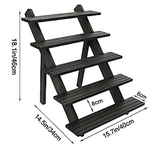 sinyad 101pcs 5-Tier Wood Earring Display Stand, Retail Display Riser Earring, Ring Holder Stand, Removable Countertop Small Merchandise Display Stand with 100 Pcs Earring Card (Brown color)