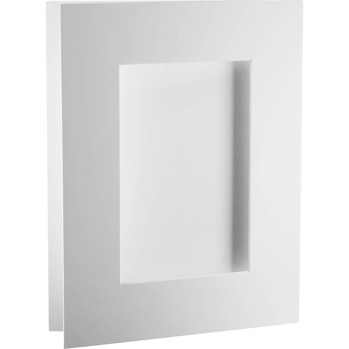 Archival Methods Pre-Cut Exhibition Mats Board, 5x7" On 8x10" Board, 4 Ply, Bright White, Package of 5