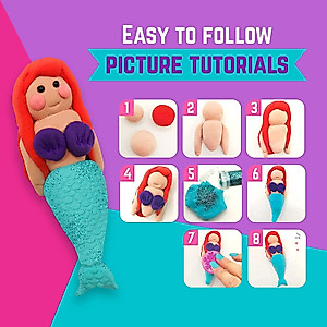 GirlZone Air Dry Clay Ultimate Craft Kit, Over 100 Piece Kids Modeling Clay Set, Air Dry Clay for Kids with No Baking Required, Arts & Crafts for Girls Age 3+ (Regular Size)