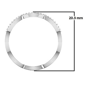 Dazzlingrock Collection 0.25 Carat (Cttw) 925 Sterling Silver Round Diamond Women Infinity Swirl Wedding Band 1/4 CT, Size 6.5