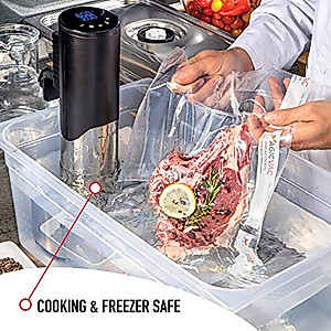 Magic Vac Vacuum Sealer Bags Quart Size 8"x12" 100 Pack Thicker Heavy Duty Material for Sous Vide, Meal Prep, Microwave and Freezer works with Food Saver