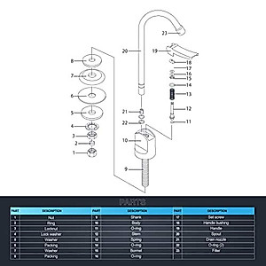 Homewerks Worldwide 3310-160-CH-B-Z Single Hole 1-Handle Low-Arc Drinking Water Faucet, Chrome Finish