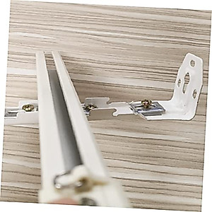 COHEALI 6pcs Curtain Fixing Accessories Shower Curtain Holders Tool Stand Metal Shower Curtain Hooks Ceiling Curtain Track Ceiling Track for Curtains Wall Mount Double Curtain Ceiling