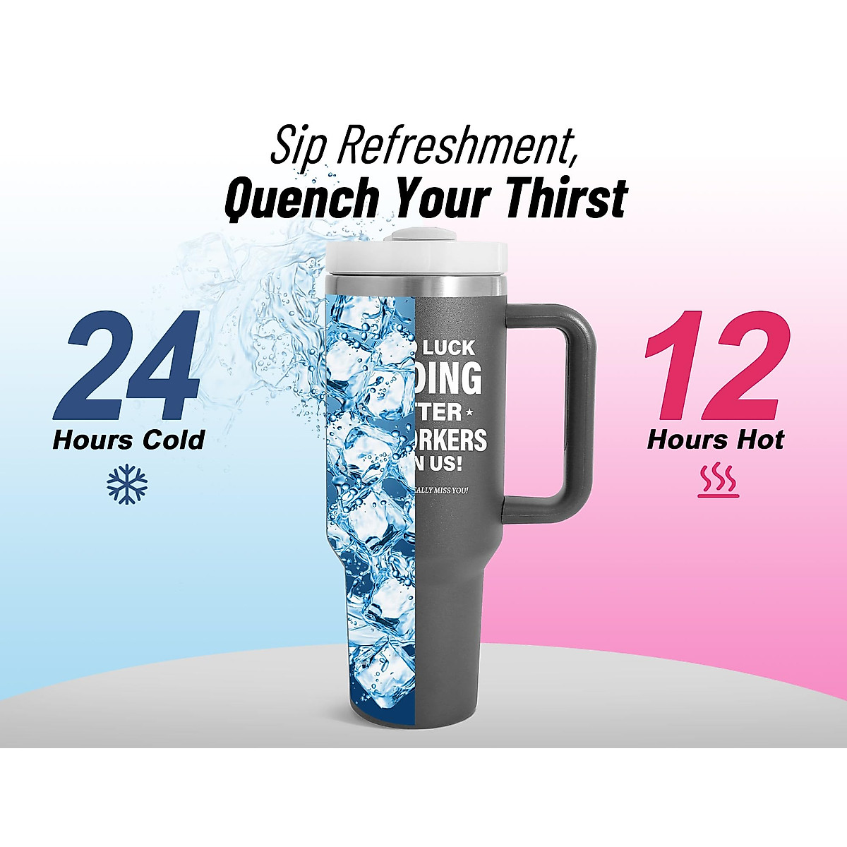 DLOCCOLD Farewell Gifts for Coworkers, Going Away Leaving Gift For Coworker, Good Luck Finding Better Coworkers Than Us Gifts For Colleagues, Boss, Friends, Men, Women, 40oz Tumbler, Dark Grey