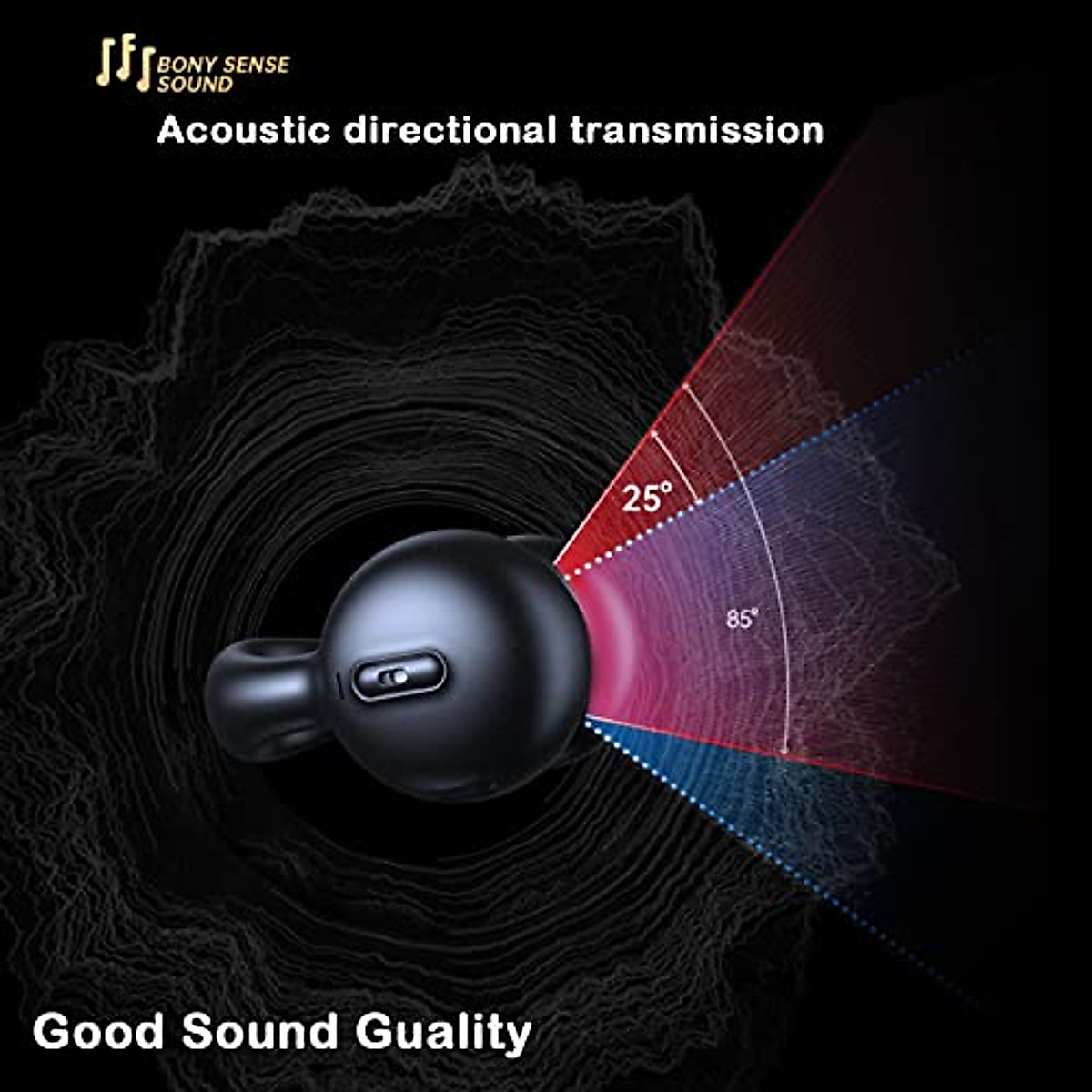 Open Ear Clip Bone Conduction Headphones Wireless Bluetooth Clip On Headset Open Ear Earbuds Head Phones Bone Conduction Earbuds Head Set Bone Conducting Headphones Induction Earphones