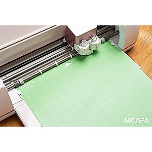 Nicapa Light Grip Cutting Mat for Cricut Maker 3/Maker/Explore 3/Air 2/Air/One (12x12 inch,2 Mats) Light Adhesive Sticky Blue Quilting Replacement Cut Mats