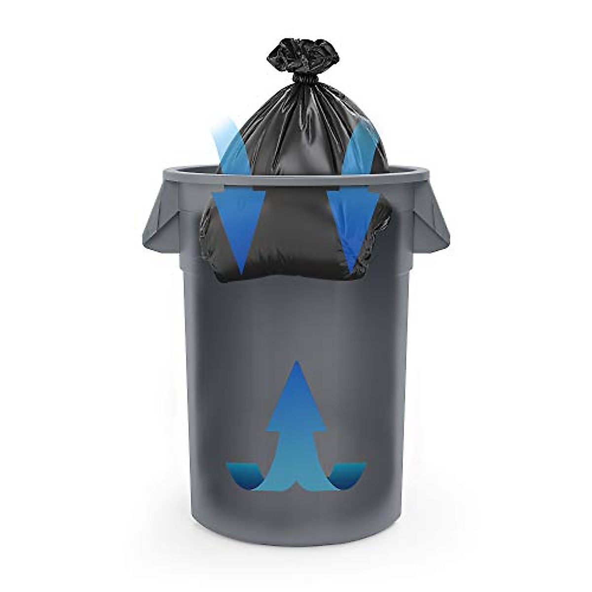 Suncast Commercial Products 44 Gallon Utility Trash Can, Blue, TCU44BL