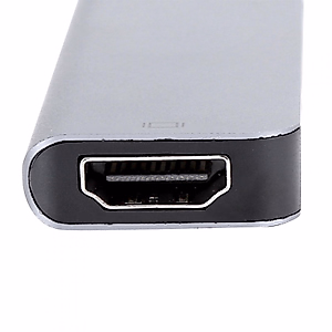 Dock, Hub Adapter, 5Gbps Aluminum Alloy 5‑in‑1 High Hardness for Laptop Computer