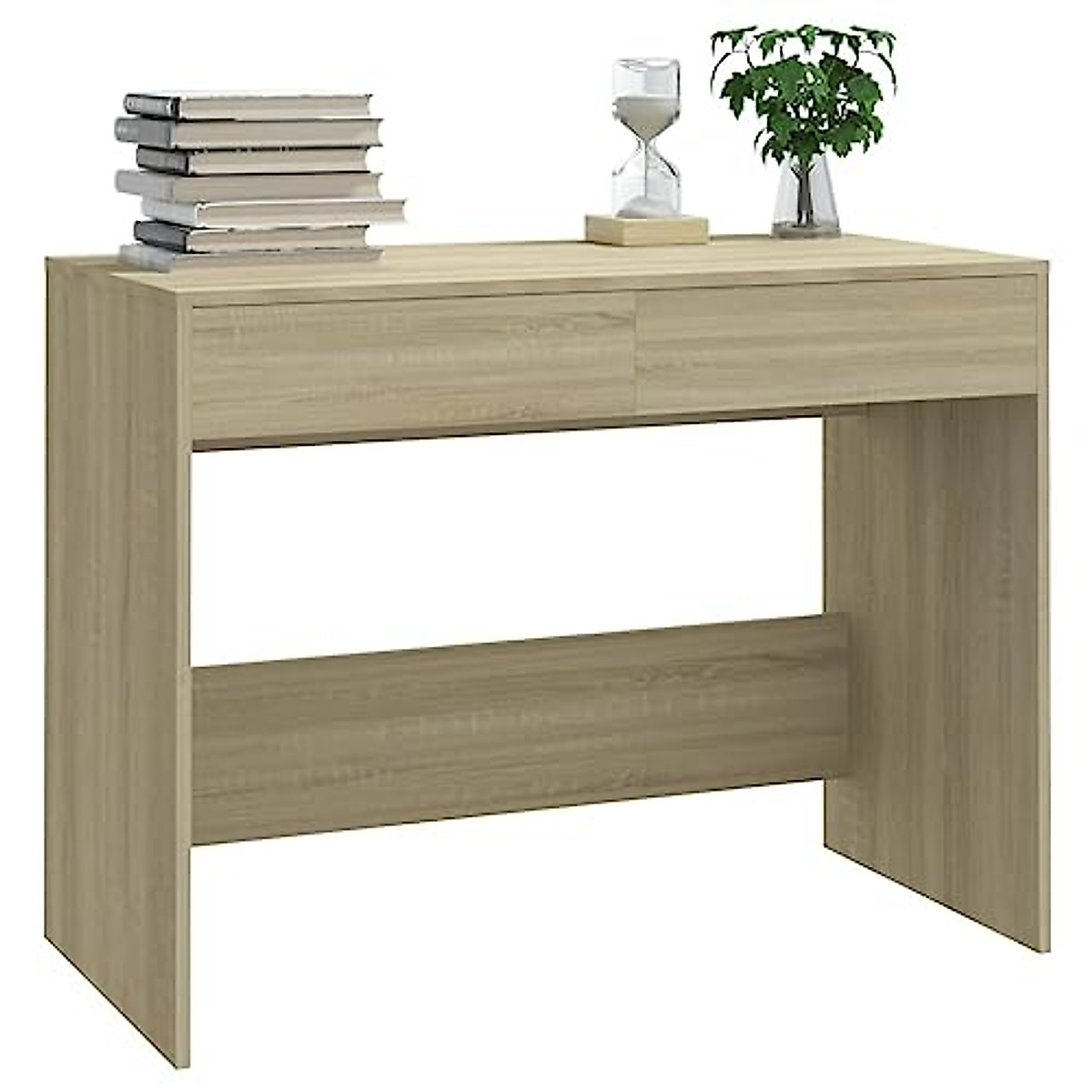 vidaXL Desk Sonoma Oak 39.8"x19.7"x30.1" Engineered Wood