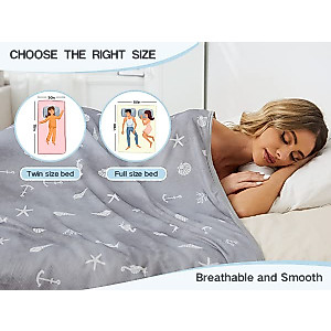 Century Star 50"x70" Cooling Blankets for Hot Sleepers Arc-Chill Q-Max >0.5 Cool Fiber Lightweight Thin for Summer Throw Cold Blankets for Sleeping Breathable Blue