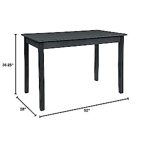 Linon Dark Charcoal Wooden Tavern Carter Table, Counter Pub Height