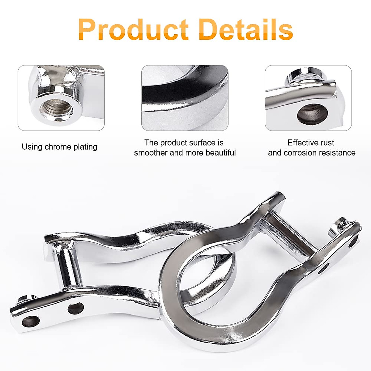 JDMON Compatible with Front Bumper Tow Hook Chevy Silverado 1500 Chevy Silverado 1500 2019 2020 2021 2022 Replaces 84195899 2Pcs (Silver)
