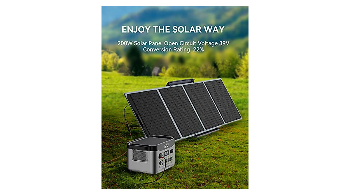 200W Portable Solar Panel for Off-Grid Power