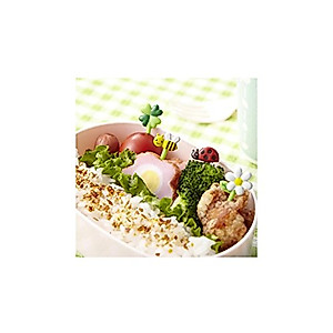 CuteZCute Bento Food Pick, 8-Piece, Honey Bee Flowers